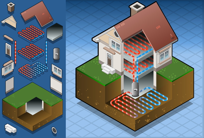 Simple Geothermal Heat Pump Diagram Simple Geothermal Heat Pump Diagram